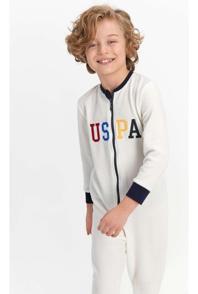 U.S. Polo Assn. U.S. Polo Erkek Çocuk Polar Tulum Bej