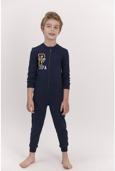 U.S. Polo Assn. U.S.Polo Assn Lisanslı Lacivert Erkek Çocuk Fermuarlı Uzun Kol Tulum U.S. Polo Assn. U.S.Polo Assn Lisanslı Lacivert Erkek Çocuk Fermuarlı Uzun Kol Tulum