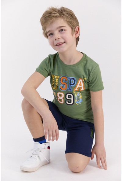 U.S. Polo Assn. U.S. Polo Assn Lisanslı Haki Erkek Çocuk Bermuda Takım