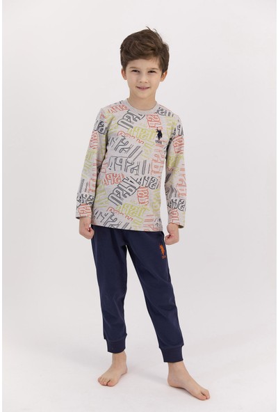 U.S. Polo Assn. U.S. Polo Assn Bejmelanj Erkek Çocuk Pijama Takımı U.S. Polo Assn. U.S. Polo Assn Bejmelanj Erkek Çocuk Pijama Takımı