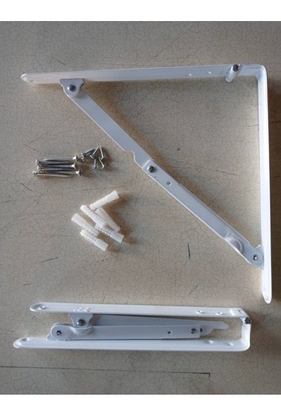 Drl 2 Adet Katlanır Raf Altı Beyaz 305X315X30 mm Ebatında