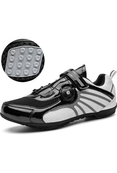 KIN Evrensel Siyah Beyaz Bisiklet Ayakkabı (Yurt Dışından)