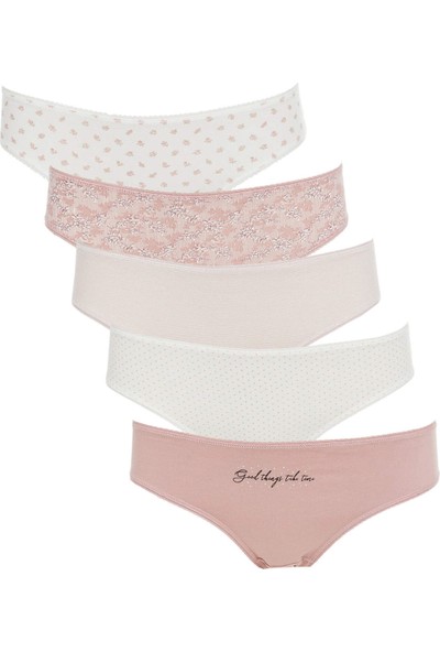 DeFacto Fall In Love Desenli 5'li Slip Külot W6648AZ22SP