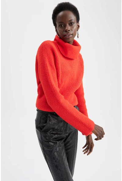 DeFacto Oversize Fit Balıkçı Yaka Kazak X1224AZ21WN