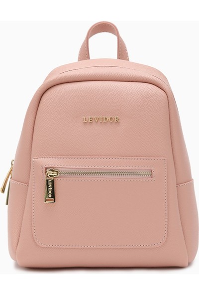 Levidor Fermuarlı Çok Işlevli Sırt Çantası Pudra