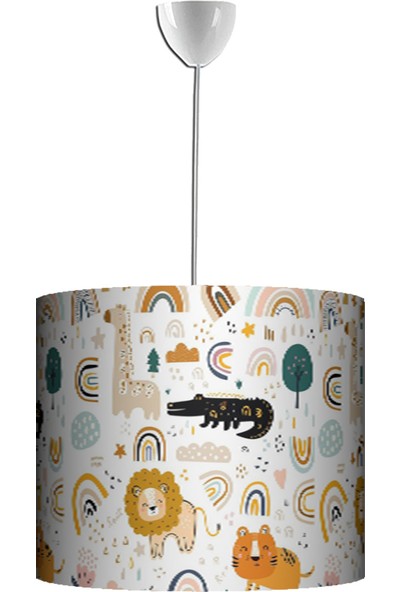 Trend Avize Modern Gökkuşağı Yıldız Hayvan Desenli Bebek ve Çocuk Odası Tekli Sarkıt Avize Trend Avize Modern Gökkuşağı Yıldız Hayvan Desenli Bebek ve Çocuk Odası Tekli Sarkıt Avize