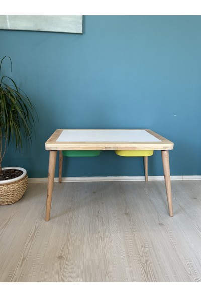 Atelierlightwood Duyusal Aktivite Masası 2 Bölmeli