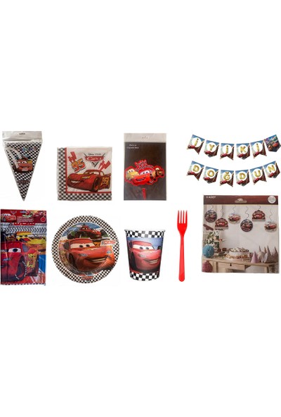 Gleam Party Events Arabalar Cars Temalı 9 Parça Doğum Günü Seti (8 Kişilik) Gleam Party Events Arabalar Cars Temalı 9 Parça Doğum Günü Seti (8 Kişilik)