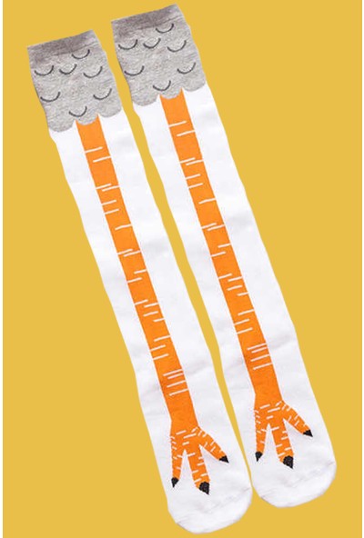 Bgk Tekli Tavuk Ayağı Desenli Dizaltı Çorap Bgk Tekli Tavuk Ayağı Desenli Dizaltı Çorap