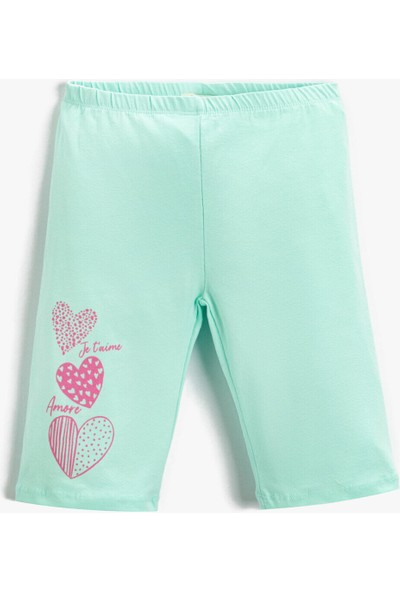 Koton Kız Çocuk Kalp Baskılı Tayt Pamuklu