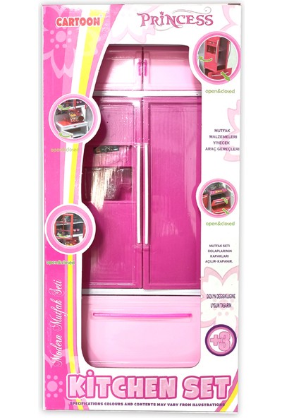1 Li Mutfak Seti Kız Oyuncak Tekli Mutfak Set Buzdolabı Ünitesi