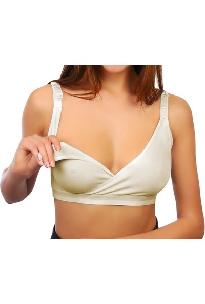 Sema Baby Kruvaze Emzirme Sütyeni Ekru 85 Beden