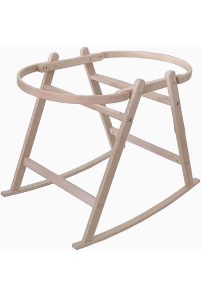 Babycom Naturel Ahşap Çemberli Beşik Standı