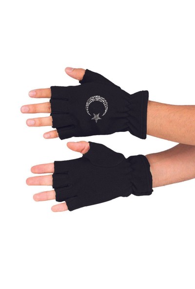 Astak Ay Yıldız Motifli Kesik Polar Eldiven BLL685