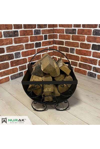 Nurak Kuzine Soba Dekoratif Odunluk
