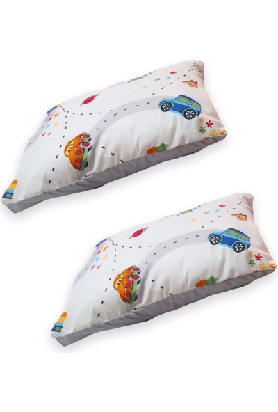 Bebek Özel lu 2'li Bebek Yastık Kılıfı (35X45 Cm) Arabalı/gri (Fermuarsız) Bebek Özel lu 2'li Bebek Yastık Kılıfı (35X45 Cm) Arabalı/gri (Fermuarsız)