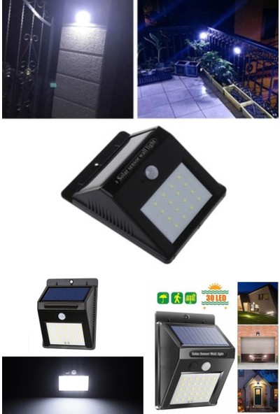 Ega Toptan Sensörlü Solar Duvar Lambası 20 Ledli Ega Toptan Sensörlü Solar Duvar Lambası 20 Ledli