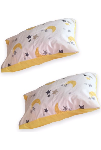Bebek Özel lu 2'li Bebek Yastık Kılıfı (35X45 Cm) Sarı Hilal/sarı (Fermuarsız) Bebek Özel lu 2'li Bebek Yastık Kılıfı (35X45 Cm) Sarı Hilal/sarı (Fermuarsız)