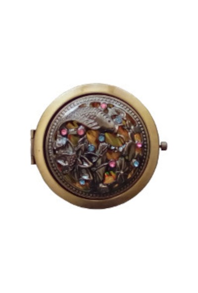 Mlstil Taşlı Yuvarlak 7 cm El Aynası