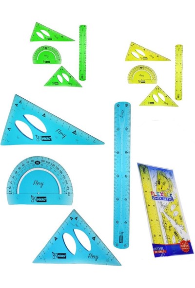 Mikro Esnek Cetvel 4’lü Pergelli Çizim Seti Flp-04 Mikro Esnek Cetvel 4’lü Pergelli Çizim Seti Flp-04