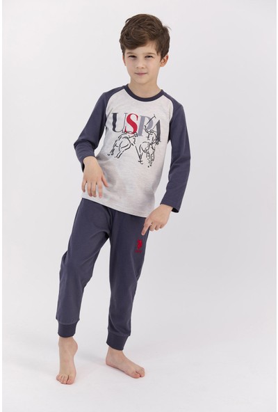 U.S. Polo Assn. U.s. Polo Assn Bej Füme Erkek Çocuk Pijama Takımı