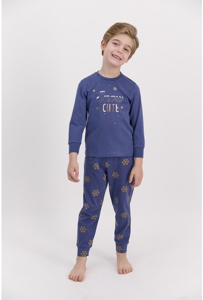 Arnetta Snow Funny Indigo Erkek Çocuk Uzun Kol Pijama Takımı Arnetta Snow Funny Indigo Erkek Çocuk Uzun Kol Pijama Takımı