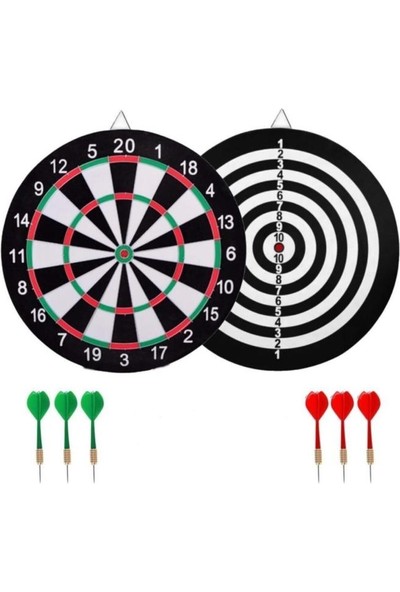 Canem Dart Tahtası Çift Taraflı 40 cm 6 Ok
