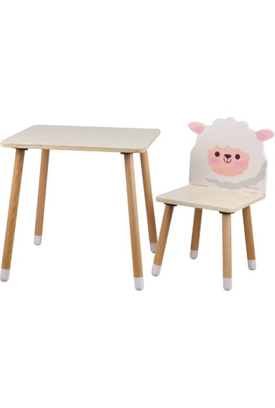 Gaga Wood Gagawood Ahşap Çocuk Aktivite Masa ve Sandalye Takımı-Kuzu Gaga Wood Gagawood Ahşap Çocuk Aktivite Masa ve Sandalye Takımı-Kuzu