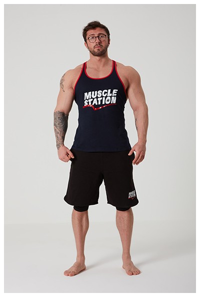 Musclestation Toughman Tank Workout 01 Lacivert Fitness Atlet Musclestation Toughman Tank Workout 01 Lacivert Fitness Atlet