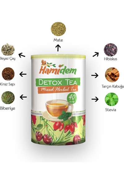 Hamidem Detoks Tea Natural Mix Detoks Çayı 40