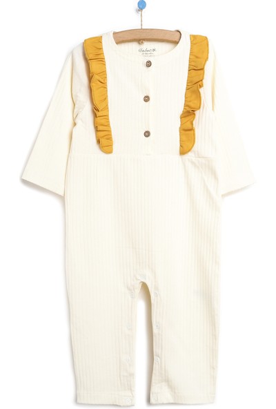 Bebecix Sweet Winter Fırfır Detaylı Patiksiz Tulum