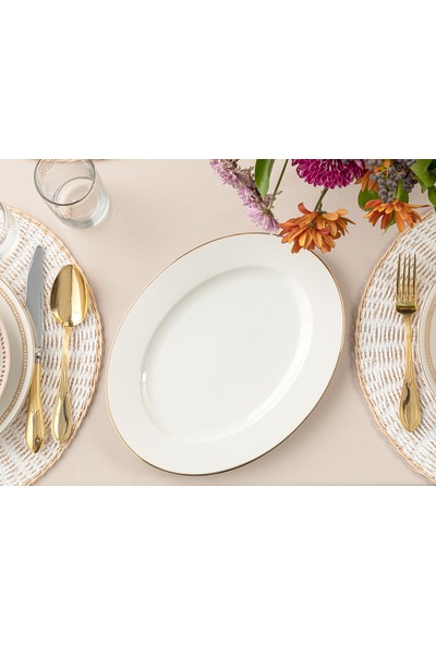 English Home Galia Butterfly Bone Porselen Kayık Tabak 30 cm Gold English Home Galia Butterfly Bone Porselen Kayık Tabak 30 cm Gold