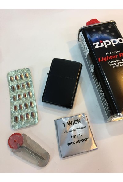 Chack Siyah Zippo Modeli Çakmak Seti