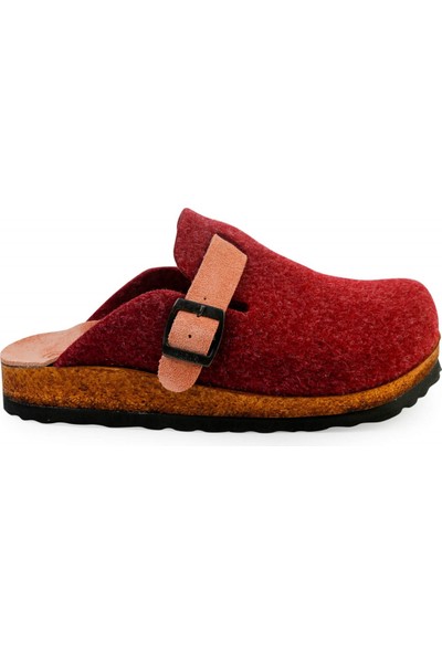 Hogus Winny Bordo Keçe Terlik