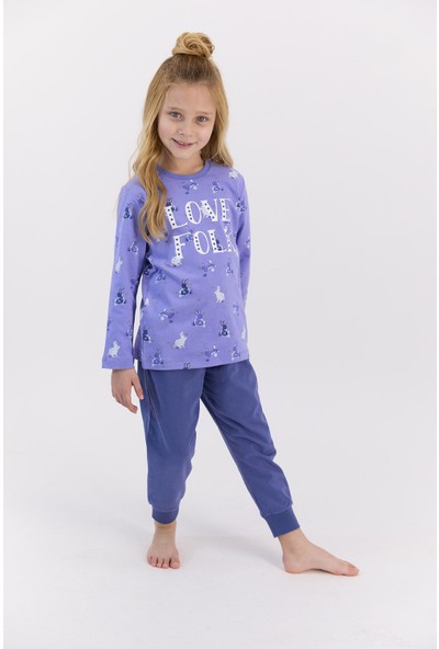 Rolypoly Love Folk Indigo Kız Çocuk Pijama Takımı Rolypoly Love Folk Indigo Kız Çocuk Pijama Takımı