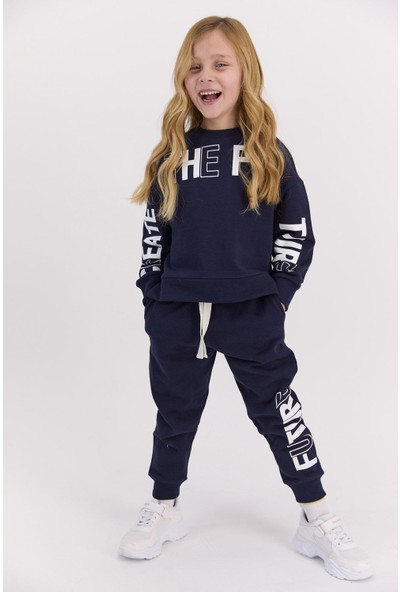 Rolypoly The Future Lacivert Kız Çocuk Eşofman Takımı