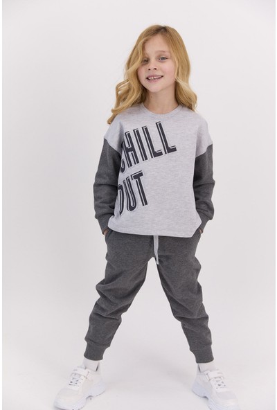 Rolypoly Chill Out Gri Kız Çocuk Eşofman Takımı