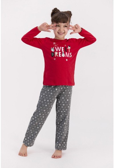 Rolypoly Sweat Dreams Kırmızı Kız Çocuk Pijama Takımı Rolypoly Sweat Dreams Kırmızı Kız Çocuk Pijama Takımı