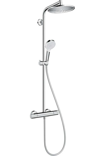 Hansgrohe Duş Kolonu 240 1 Jet, Ecosmart, 9 Lt/dk, Termostat Ile ( Tepe Duşu Yuvarlak ) Crometta S 27268000 Hansgrohe Duş Kolonu 240 1 Jet, Ecosmart, 9 Lt/dk, Termostat Ile ( Tepe Duşu Yuvarlak ) Crometta S 27268000