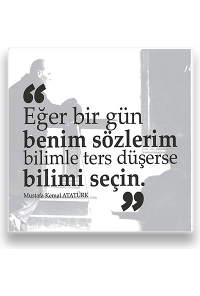 Anadolia Atatürk Sözleri Eğer Bir Gün Traverten Magnet