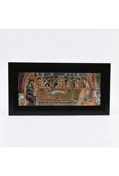 Anadolia Son Akşam Yemeği Siyah Çerçeveli Seramik Pano