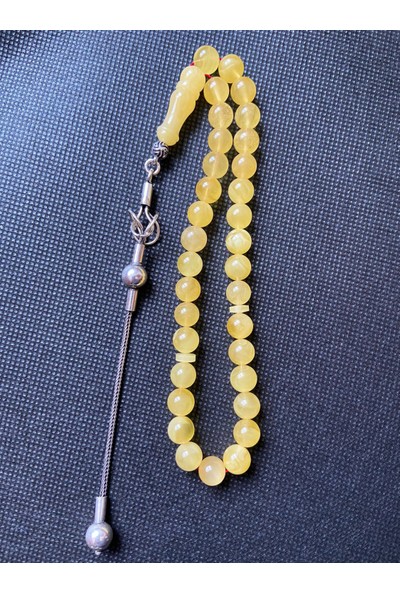 Kehribar Store Doğal Damla Kehribar Süleymaniye Model 925 Ayar Gümüş Püsküllü