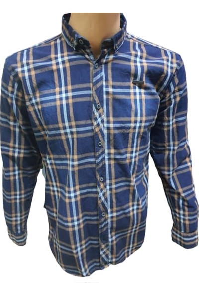 Tarz Erkek Slim Fit Yıkama Kot Gömlek - 1001 - Koyu Lacivert - 2xl