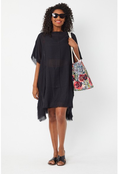 Daisy Accessory Pamuklu Plaj Elbisesi ve Çanta Daisy Accessory Pamuklu Plaj Elbisesi ve Çanta