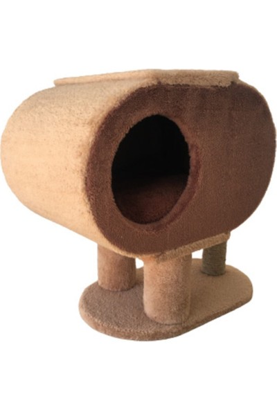 Tiger Pets Ellıpse Lüks Kedi Evi ve Tırmalama Cappuccino 50X30X59 cm Tiger Pets Ellıpse Lüks Kedi Evi ve Tırmalama Cappuccino 50X30X59 cm