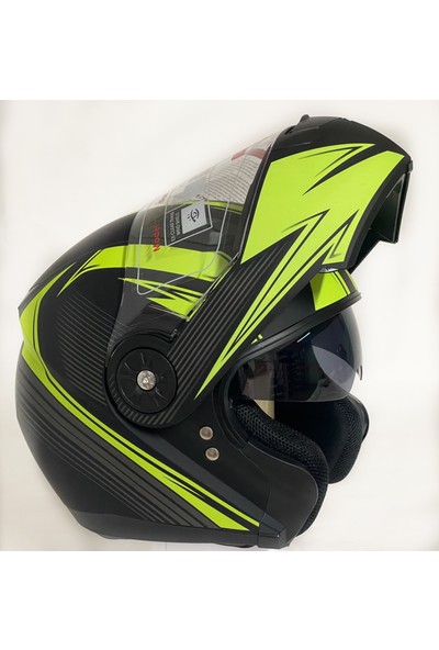 Iron Çene Açılır Güneş Vizörlü Mat Kask Iron Çene Açılır Güneş Vizörlü Mat Kask
