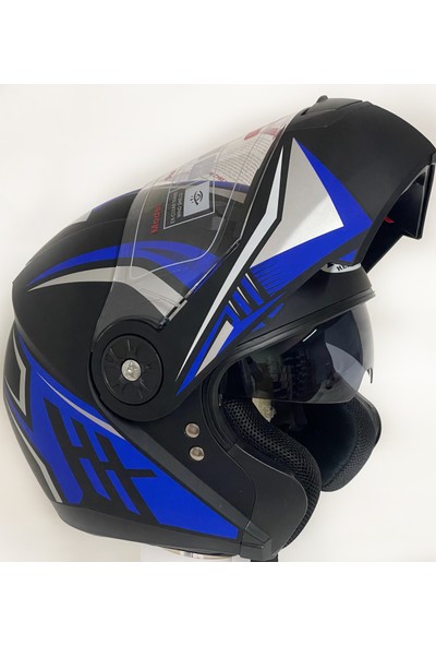 Iron Çene Açılır Güneş Vizörlü Mat Kask Iron Çene Açılır Güneş Vizörlü Mat Kask