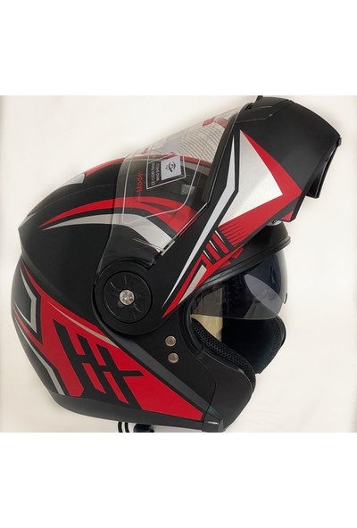 Iron Çene Açılır Güneş Vizörlü Mat Kask Iron Çene Açılır Güneş Vizörlü Mat Kask
