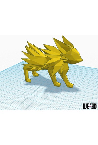 Aldım Geldi Pokemon - Jolteon - Lowpoly (1 Veya 2 Parça) WE3DUK Plastik Aparat