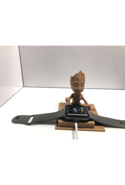 Aldım Geldi Bebek Groot Apple Watch Tutucu Akıllı Saat Şarj Aparatı Stant